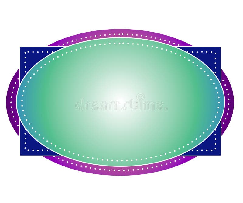 Artsy Colors Oval Logo Label Stock Illustration - Illustration of ...