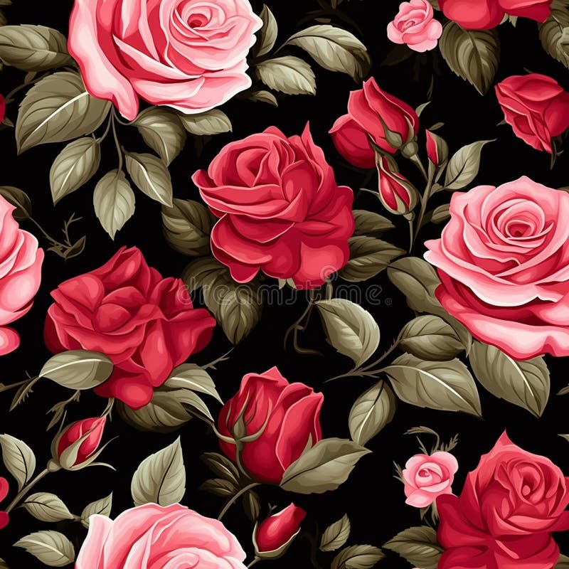 Artsy Flower Pattern for Creative Projects Stock Illustration ...