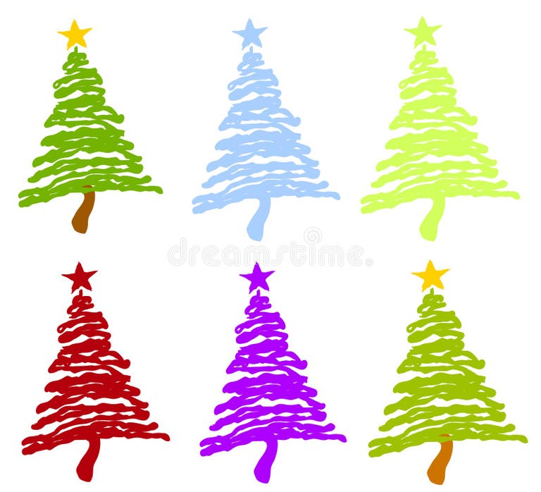 Artsy Christmas Trees Stock Illustrations – 109 Artsy Christmas Trees ...