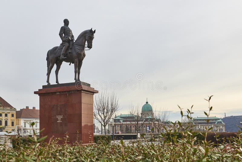 Gorgey Artur Statue - Budapest, Ungarn Stockfoto - Bild von ungarisch ...