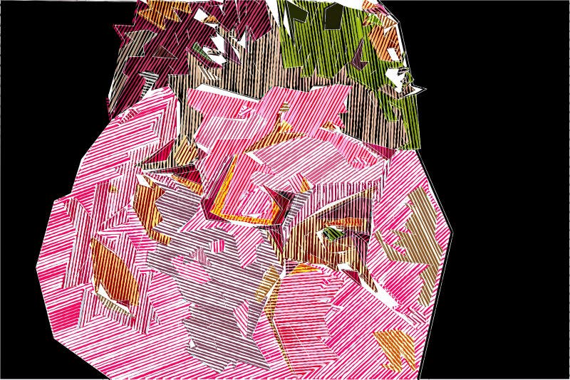 Artwork of Abstract Composition Made with Shapes and Elements Stock ...