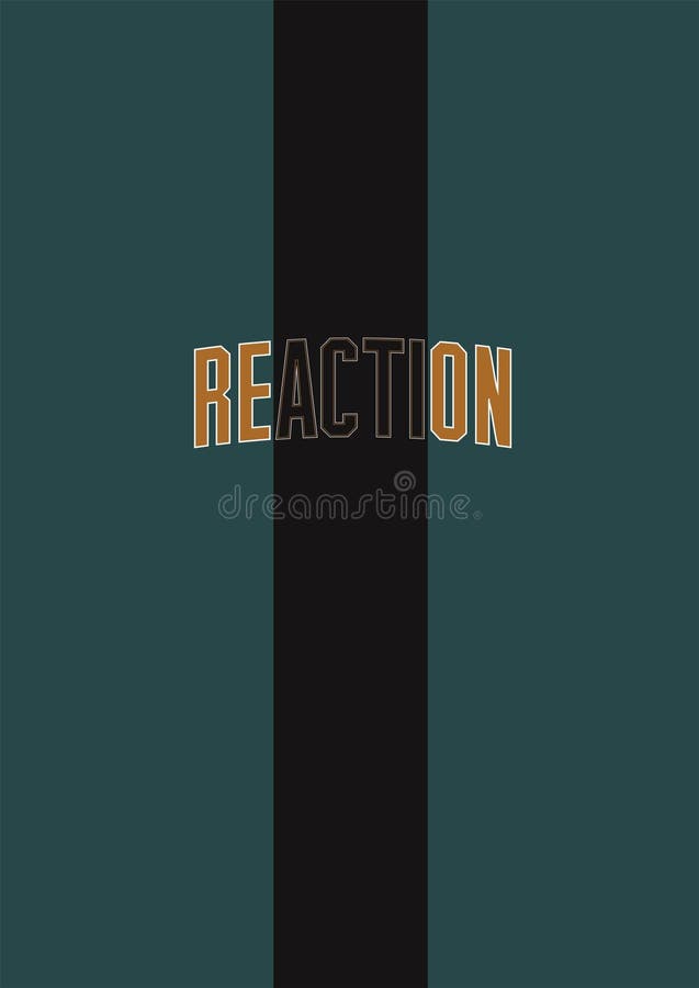REACTION TEXT TYPOGRAPHY GRAPHIC DESIGN Stock Vector - Illustration of ...