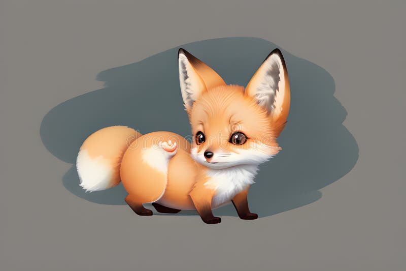 Artwork a Baby Fox Takes Center Stage Showcasing Stock Illustration ...