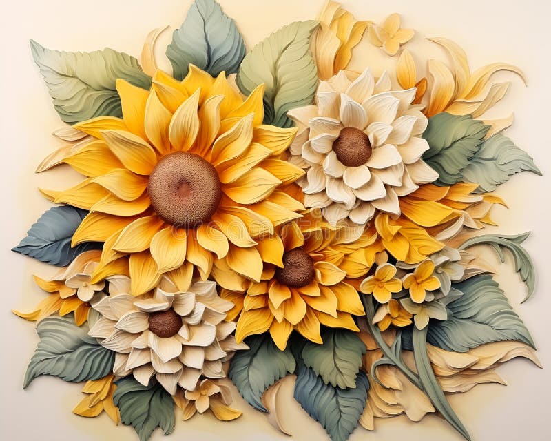 Sunshine And Flowers Stock Illustration Illustration Of Ceramics