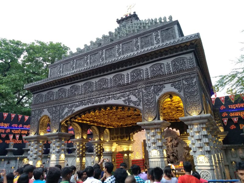 A Sample Pandal while the Festive Season of Bengal Stock Photo - Image ...