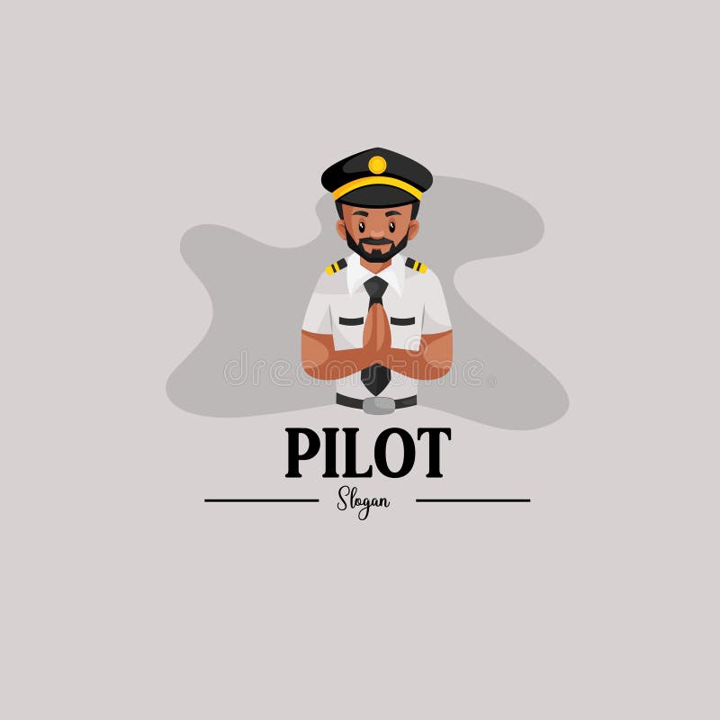 Pilot vector mascot logo stock vector. Illustration of airline - 265416755