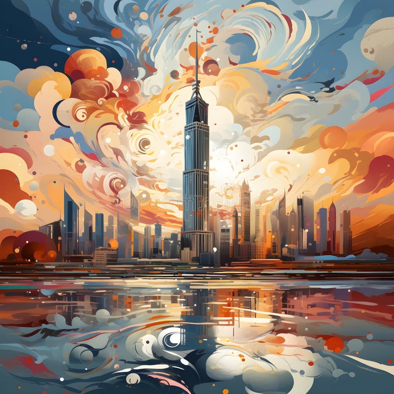 Impressive Skyscrapers Stock Illustrations – 304 Impressive Skyscrapers ...