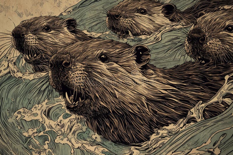 Group of Capybara in a Muddy Pond, Wetlands, Mato Grosso, Brazil Stock ...