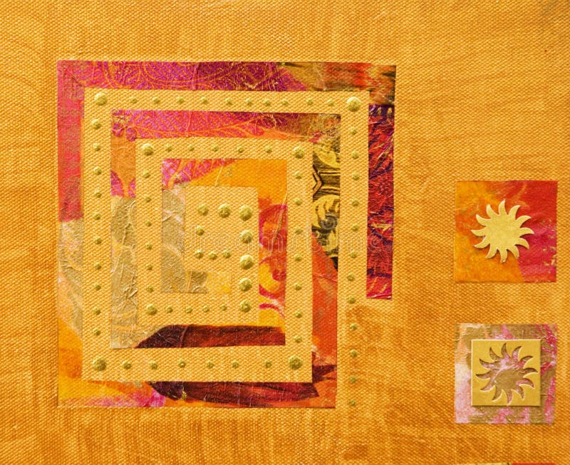 Sun Collage stock illustration. Illustration of painting - 15276584