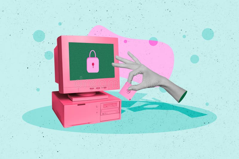 Artwork Collage of Black White Effect Arm Fingers Hold Mini Retro ...