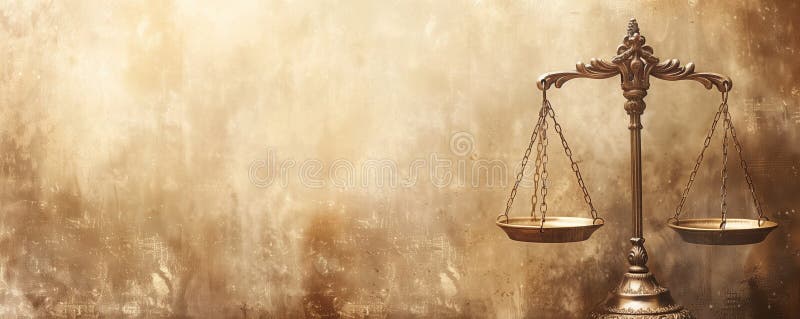 Artwork Depicting a Scale and a Scale of Justice on a Minimalist ...