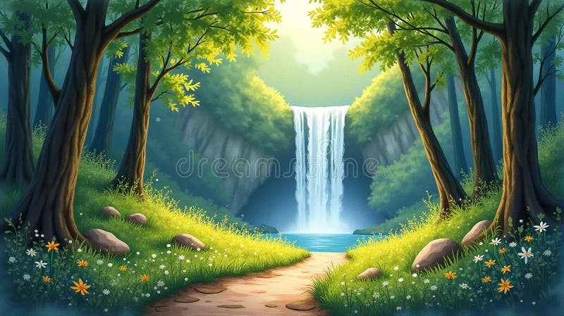 Enchanted Trail: Discovering Inner Calm Stock Illustration ...