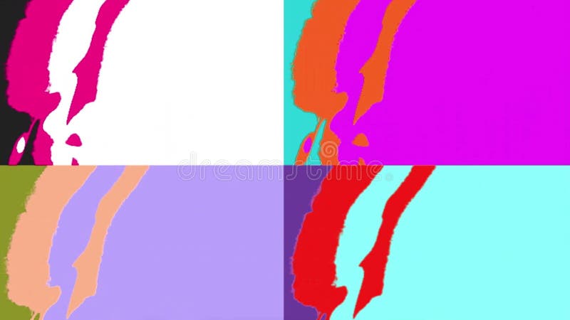 Abstract Colorful Quadrants with Vivid Contrasting Shades and Organic ...