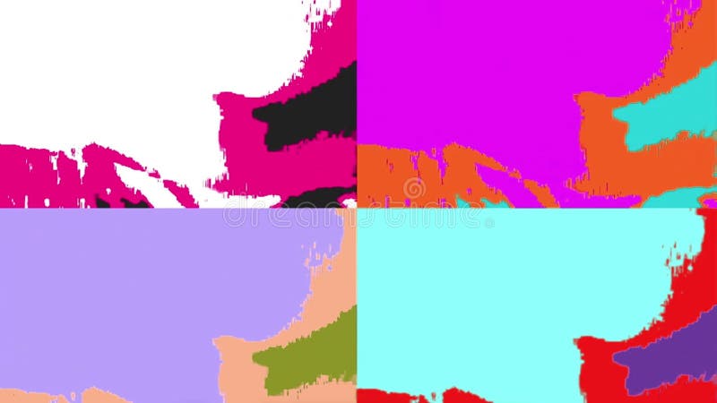 Abstract Colorful Quadrants with Vivid Contrasting Shades and Organic ...