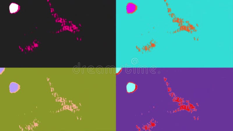 Abstract Colorful Quadrants with Vivid Contrasting Shades and Organic ...