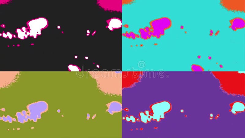 Abstract Colorful Quadrants with Vivid Contrasting Shades and Organic ...