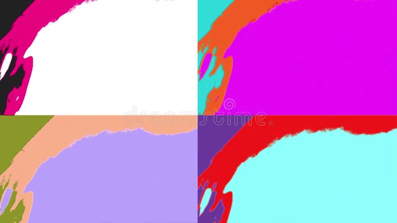 Abstract Colorful Quadrants with Vivid Contrasting Shades and Organic ...