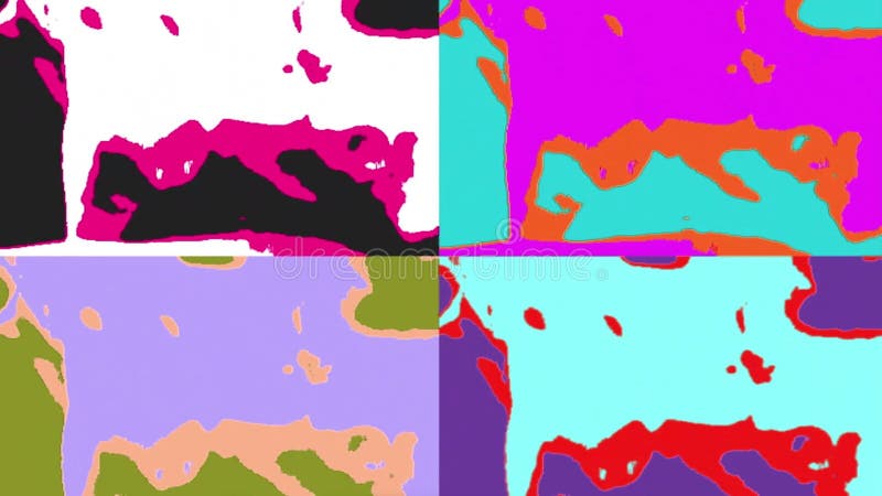 Abstract Colorful Quadrants with Vivid Contrasting Shades and Organic ...