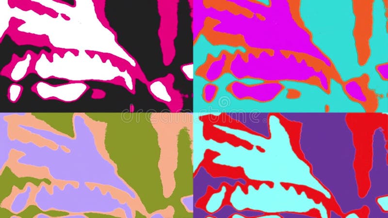 Abstract Colorful Quadrants with Vivid Contrasting Shades and Organic ...