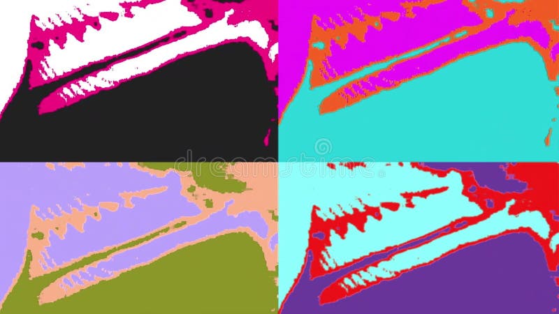 Abstract Colorful Quadrants with Vivid Contrasting Shades and Organic ...