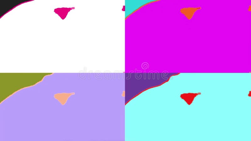 Abstract Colorful Quadrants with Vivid Contrasting Shades and Organic ...