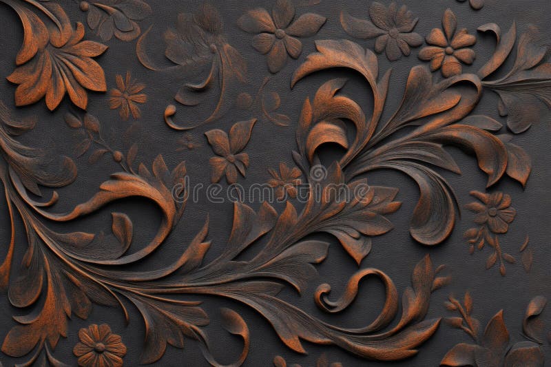 Intricate Floral Leather Design Showcasing Craftsmanship. Generative AI ...