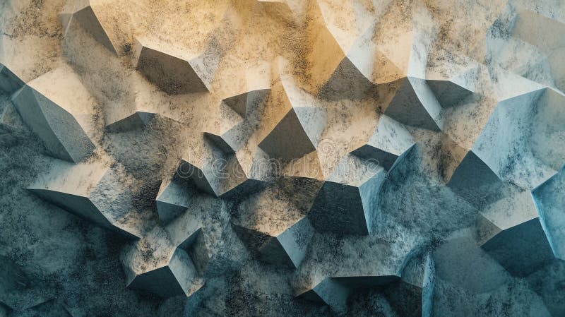 Geometric Abstract Design Featuring Textured Surfaces with Varying ...