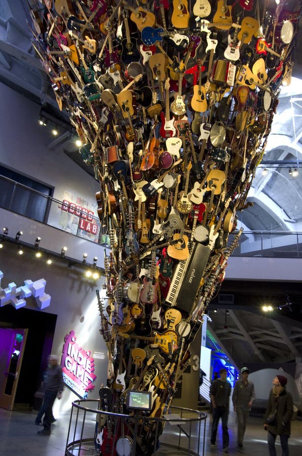 Artwork EMP museum Seattle editorial stock image. Image of catching ...