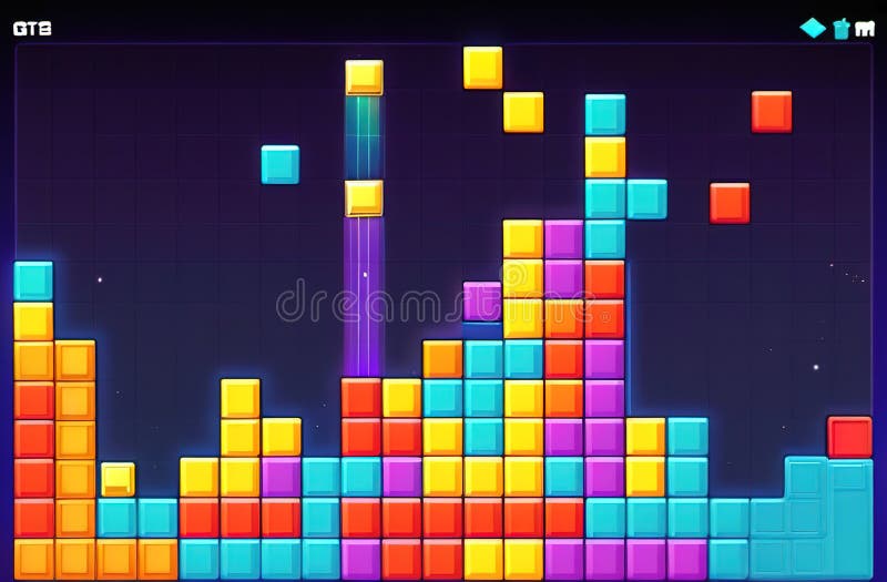 Artwork of the Famous Tetris Game at 14-10-2024 Stock Illustration ...