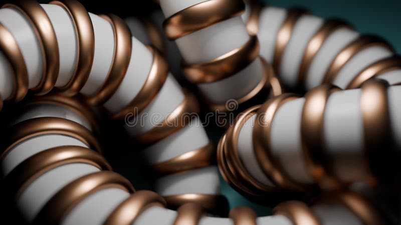This Artwork Features an Abstract Copper and White Coil Design for ...