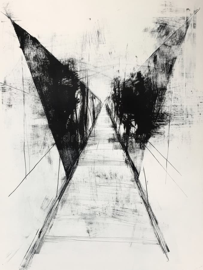 This Artwork Features an Abstract Depiction of a Bridge, Illustrating ...