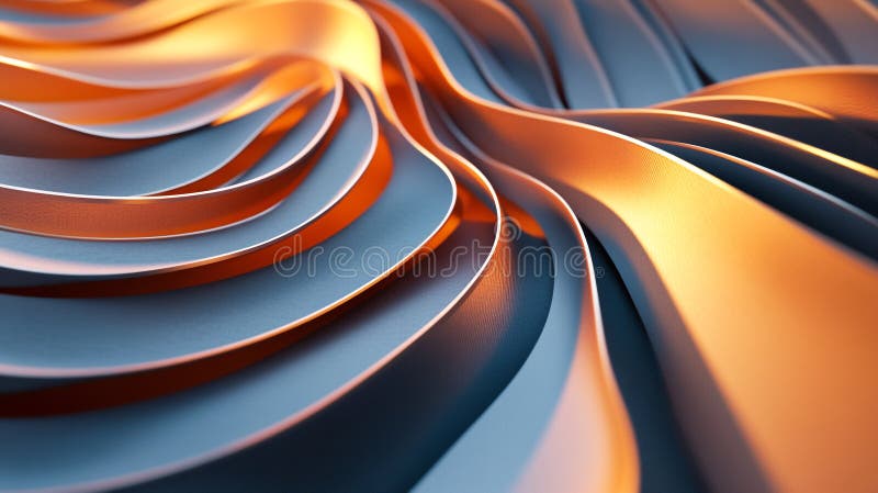 Abstract Wavy Surface with Warm Tones and Smooth Gradients Creating ...