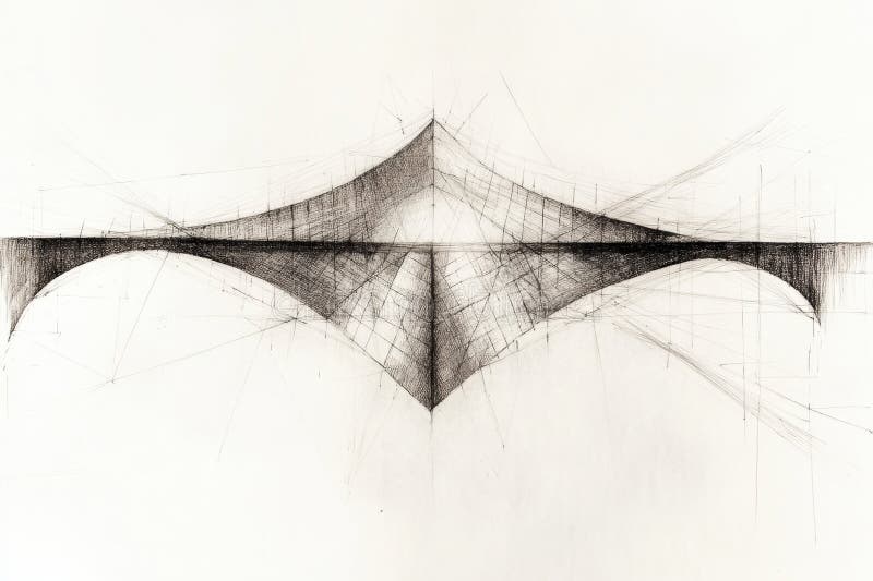 The Artwork Features an Abstract Drawing of a Bridge, Highlighting Its ...