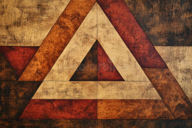 The Artwork Features an Arrangement of Asymmetrical Triangular Shapes ...