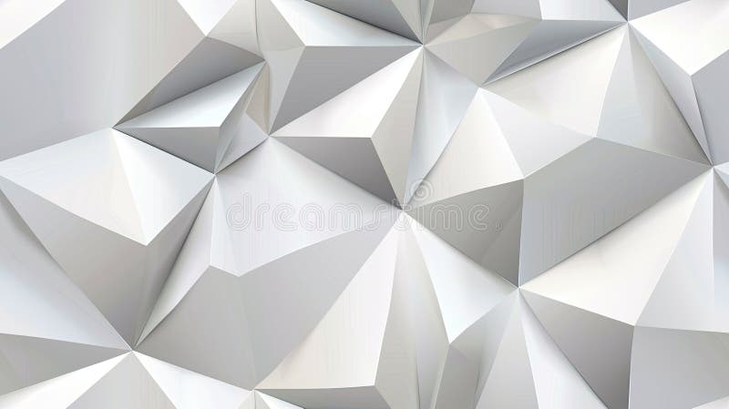 The Artwork Features an Arrangement of White Geometric Shapes Creating ...