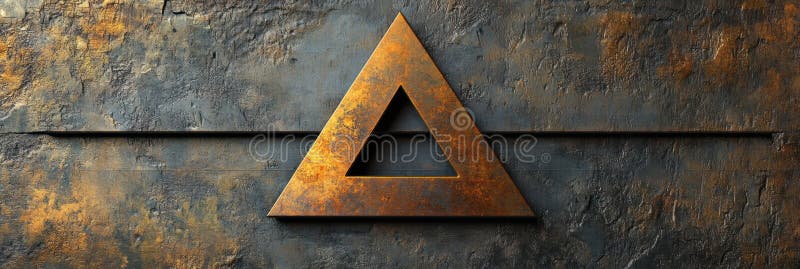 The Artwork Features Asymmetrical Triangles on a Textured Background ...