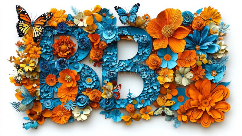 Artwork Features Beautifully Crafted Three Dimensional Letter B Made ...