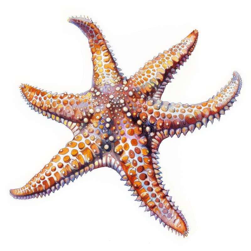 The Artwork Features a Beautifully Rendered Sea Star, Highlighting Its ...