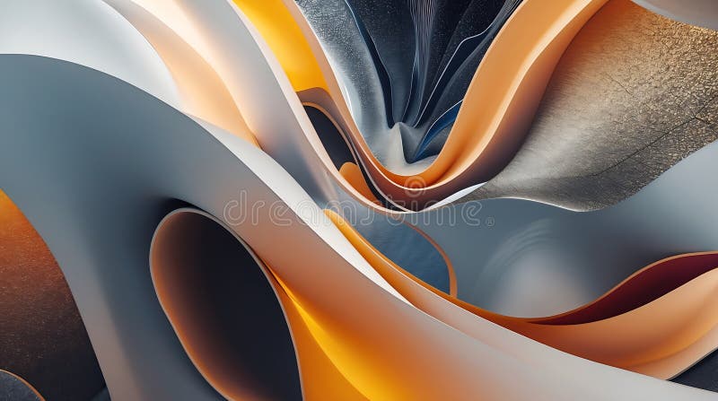 Abstract Art Piece Highlighting Climate Change with Flowing Shapes and ...