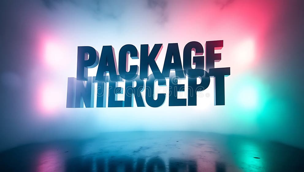 Creative Typography Design Showcasing the Phrase Package Intercept with ...