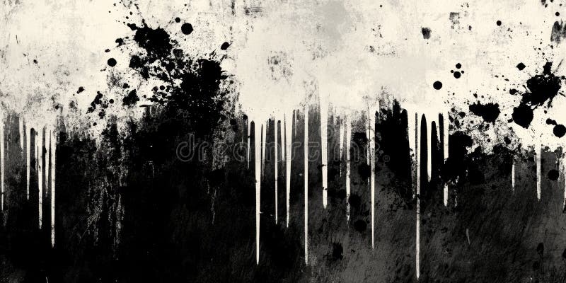 Abstract Grunge Texture with Layered Paint Splatters and Dripping Ink ...