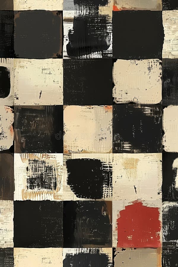 Abstract Checkerboard Pattern with Varying Shades in a Modern Art Style ...