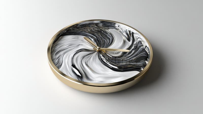 The Artwork Features a Clock with Melting Hands, Capturing the Essence ...