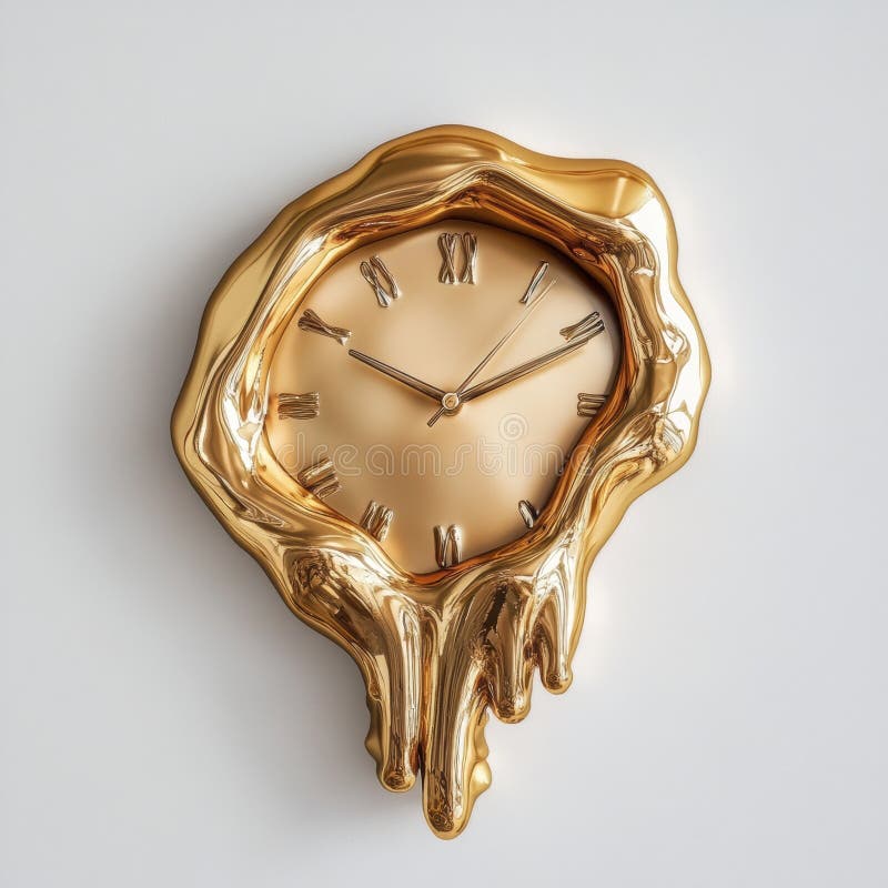 This Artwork Features a Clock with Melting Hands, Illustrating the ...