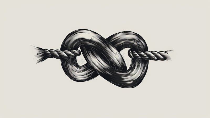 The Artwork Features a Complex Rope Knot that Symbolizes Unity and ...