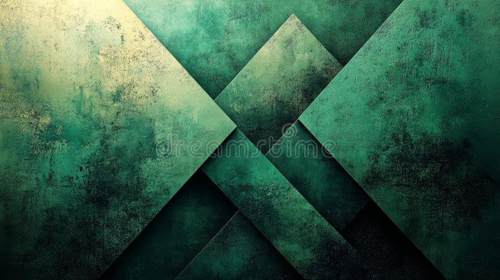 Poster with Different Intersecting Geometric Shapes Stock Illustration ...