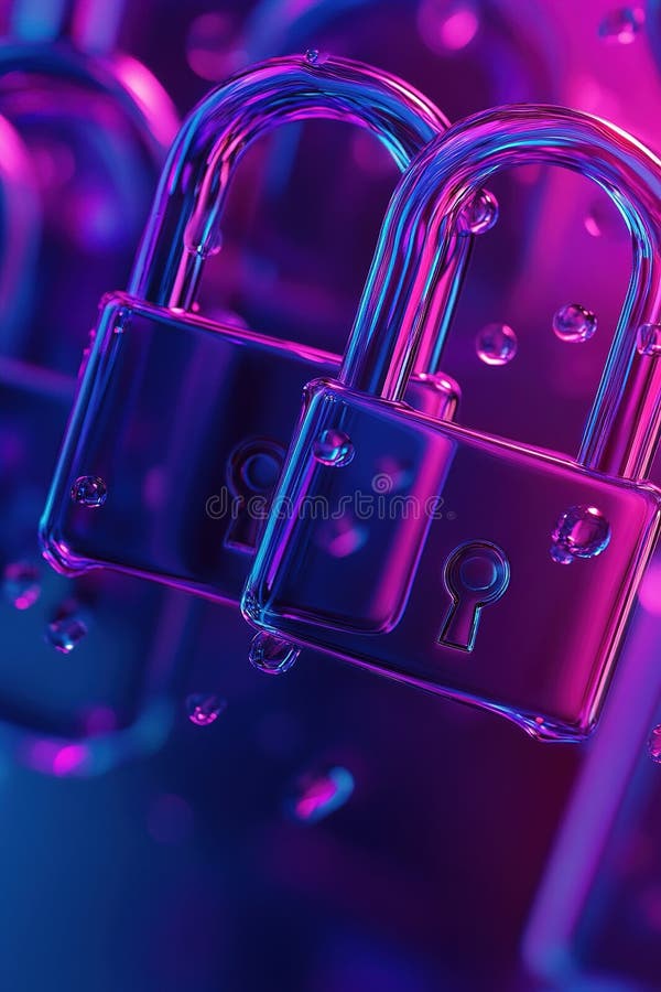 This Artwork Features a Creative Blend of Liquid Metal 3D Locks Set ...