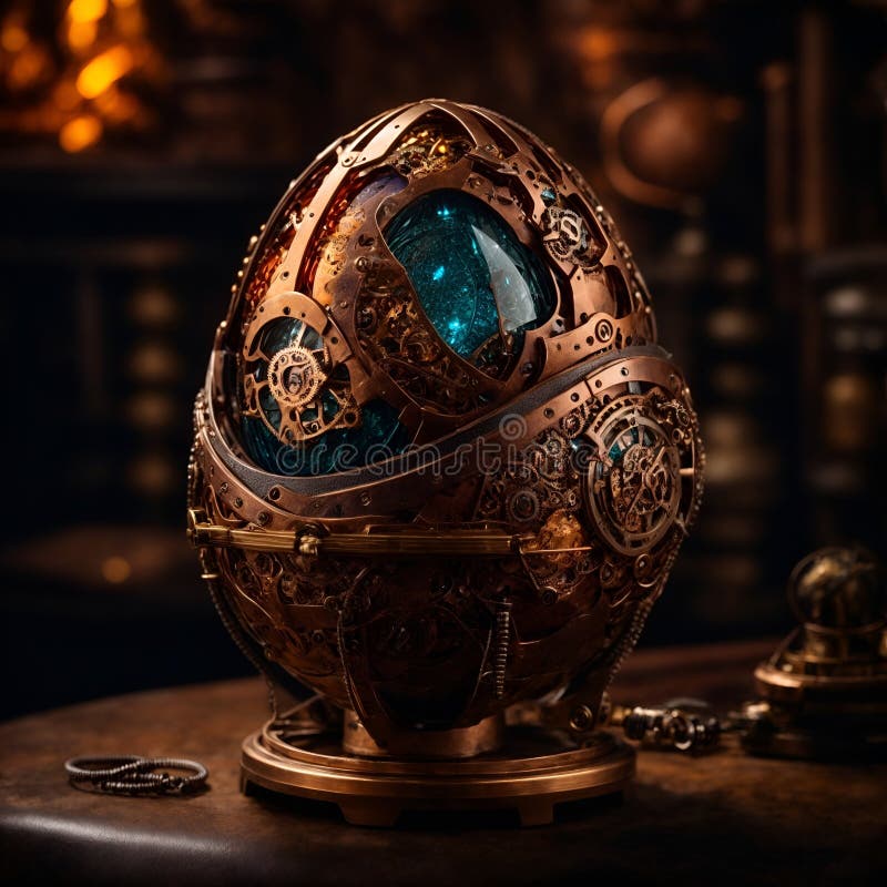 Dragon Egg in Steampunk Style. Steampunk Dragon Egg. Stock Illustration ...