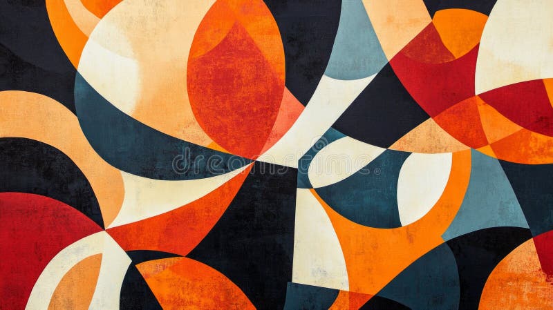 Dynamic Composition of Asymmetrical Shapes with Vibrant Colors and ...