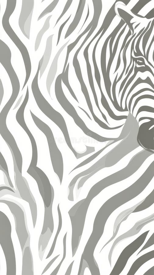Abstract Design with Black and White Zebra Stripes Flowing Diagonally ...